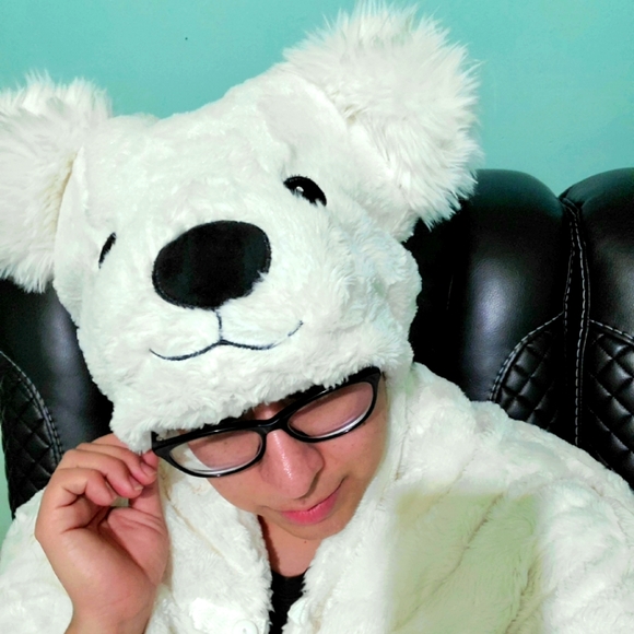 Hooded Plush Wrap | Bedding | Hooded Plush Wrap Reversible Polar Bear ...